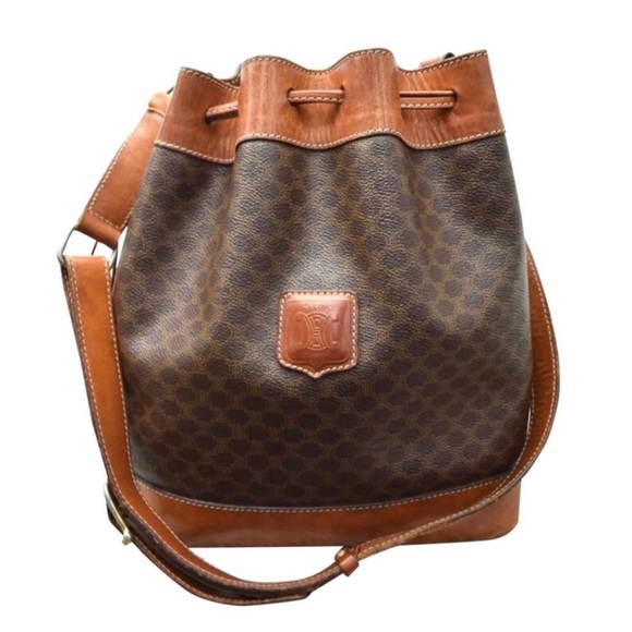 Celine | Bags | Celine Brown And Tan Shoulder Bag | Poshmark